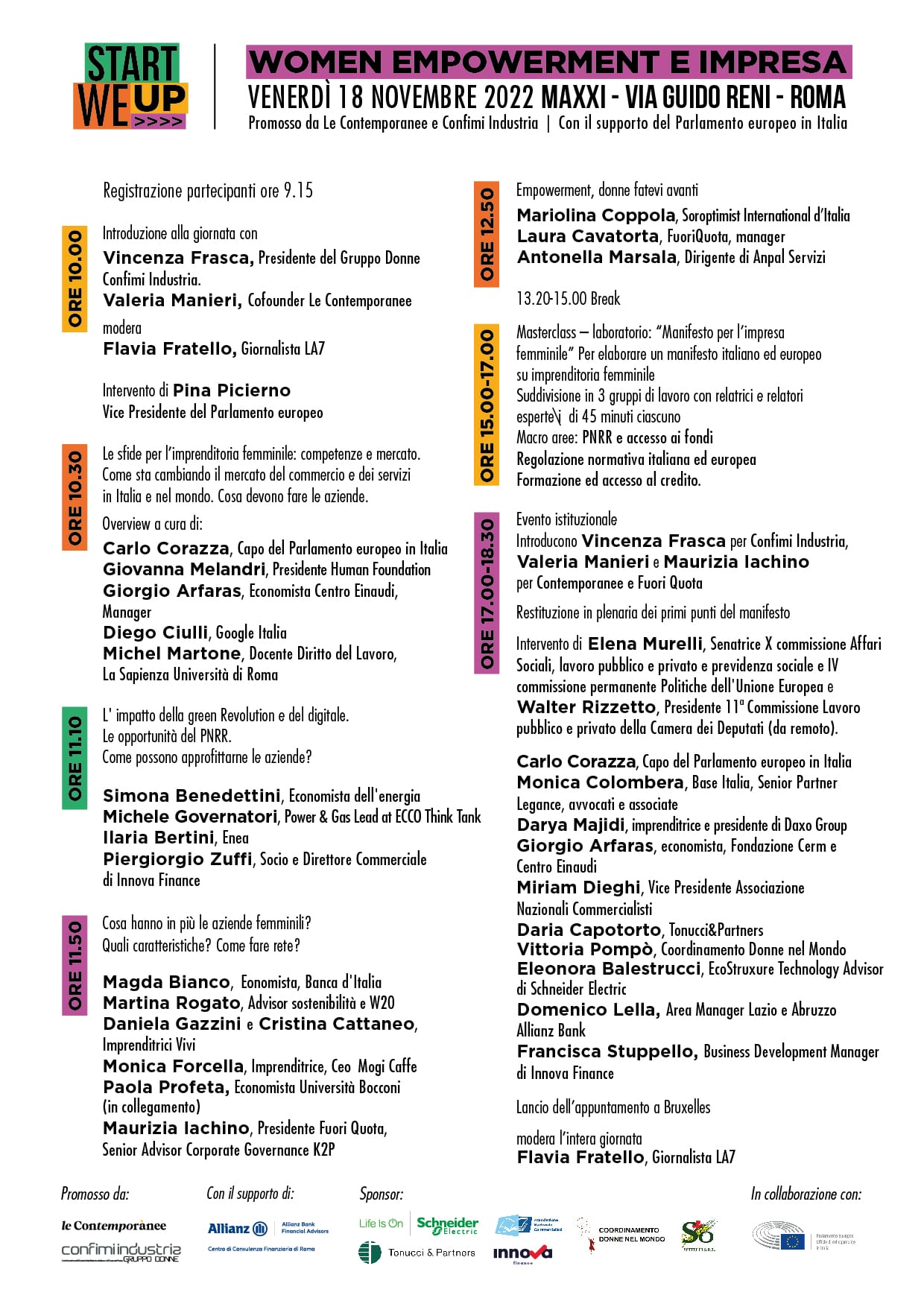 Start WE Up - diretta - Le Contemporanee